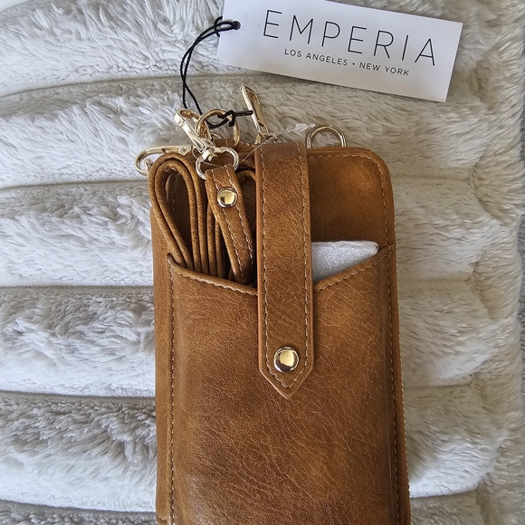 Bags | Emperia Brown Wallet Wristletcrossbody 7x4 | Poshmark